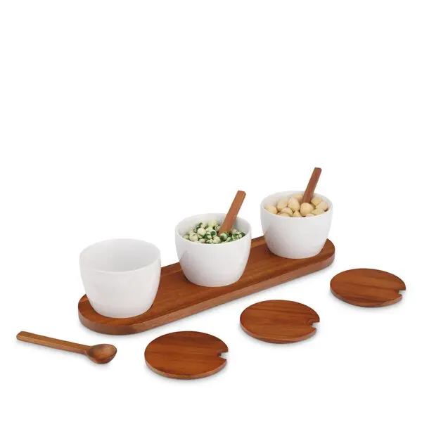 NAMBE Duets Triple Condiment Server - White