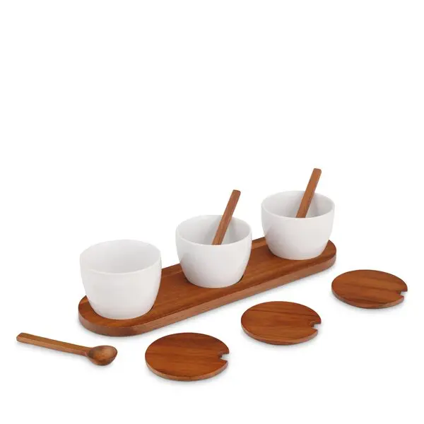 NAMBE Duets Triple Condiment Server - White