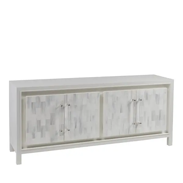 ARTISTICA Elation White Media Cabinet - Gray/white