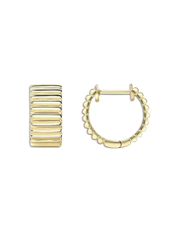 ZOE LEV 14k Yellow Huggie Hoop Earrings - Gold