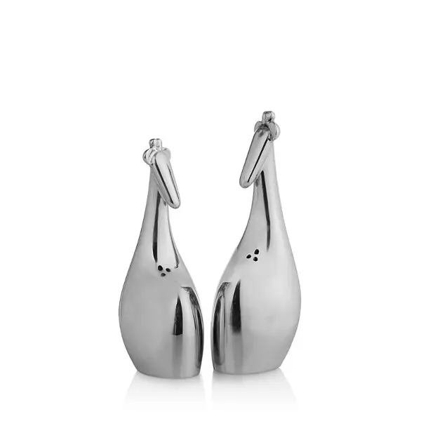NAMBE Giraffe Salt & Pepper Shakers - Silver