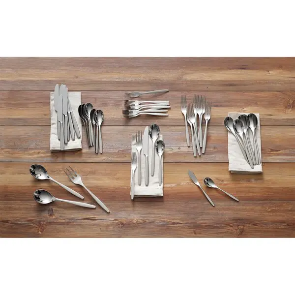 NAMBE Aidan 45-piece Flatware Set - Silver