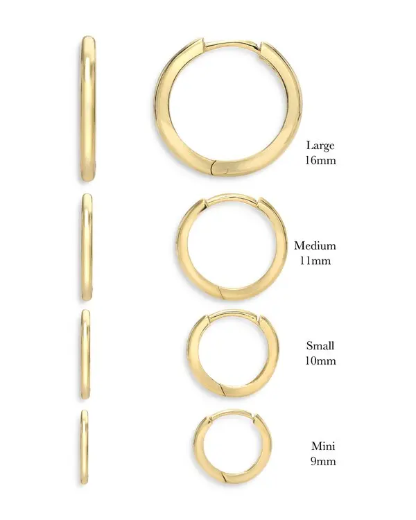 ZOE LEV 14k Yellow Medium Huggie Earrings