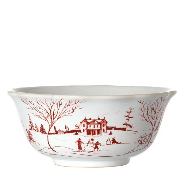 JULISKA Country Estate Winter Frolic Cereal Ice Cream Bowl, Evergreen - Ruby
