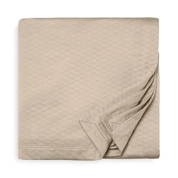 SFERRA Favo Coverlet, Full/queen - Latte