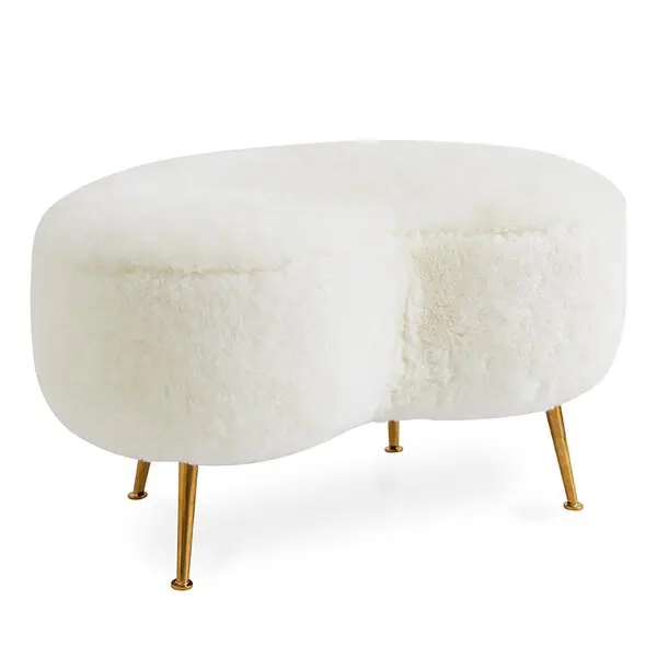 Jonathan Adler Kidney Ottoman - White