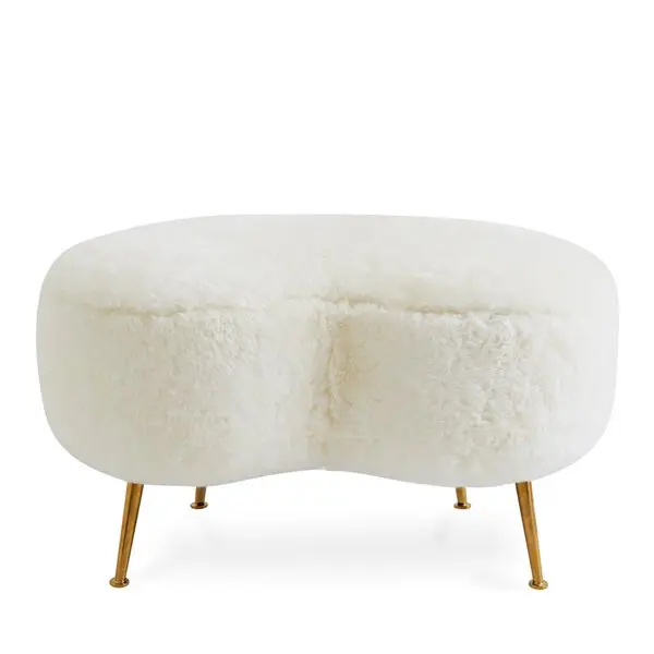 Jonathan Adler Kidney Ottoman - White