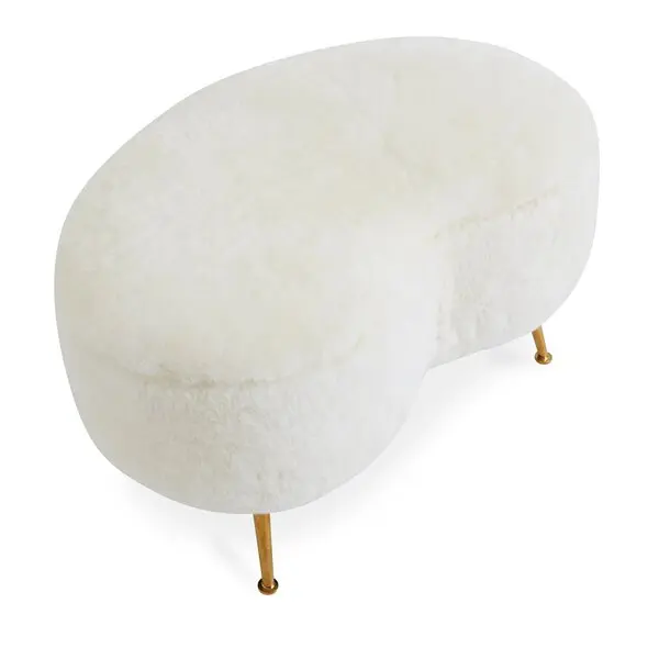 Jonathan Adler Kidney Ottoman - White