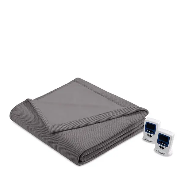 BEAUTYREST Electric Microfleece Heated Blanket, King - Gray