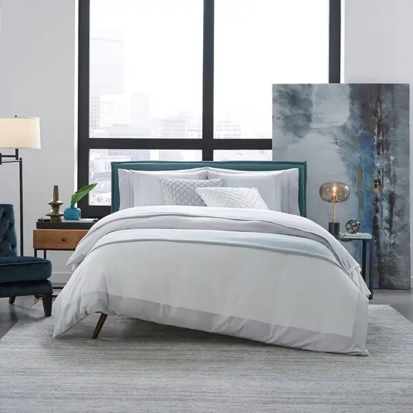 SFERRA Casida Flat Sheet, King - White/lunar