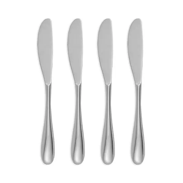 NAMBE Paige Butter Cheese Knives, Set Of 4 - Silver
