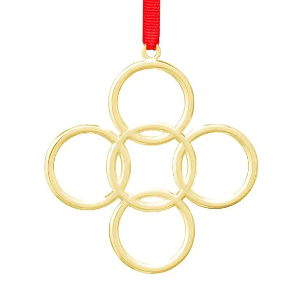 NAMBE Twelve Days Of Christmas Ornament Five Golden Rings - Gray