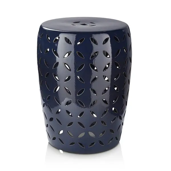 SURYA Chantilly Garden Stool - Navy