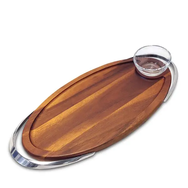 NAMBE Luna Serving Board With Dipping Dish Exclusive - Brown