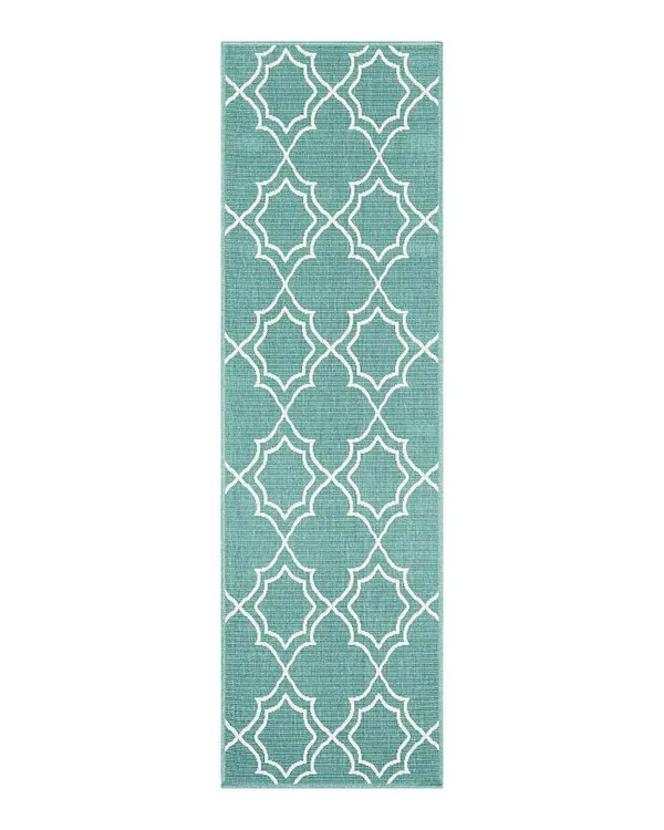 Livabliss Alfresco Alf-h Runner Area Rug, 2'5 X 11'10 - Teal