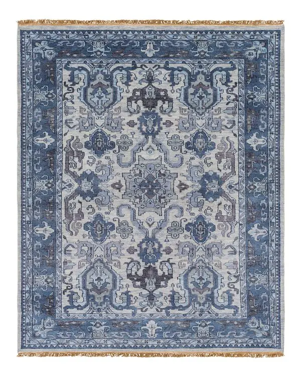 SURYA Zeus Zeu-7828 Area Rug, 5'6 X 8'6 - Navy/gray/ivory
