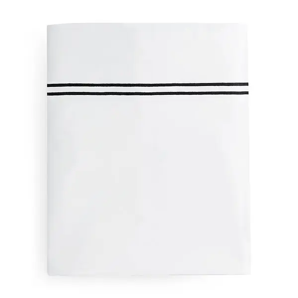 SFERRA Grande Hotel Flat Sheet, Twin - White/black