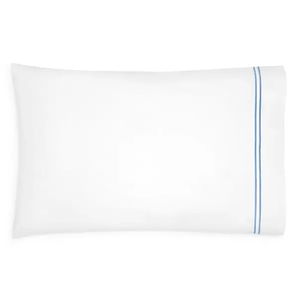 SFERRA Grande Hotel Standard Pillowcase, Pair - White/ocean