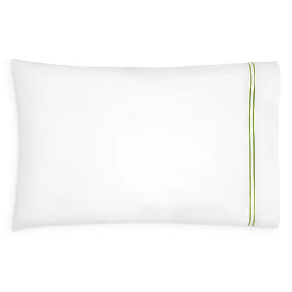 SFERRA Grande Hotel King Pillowcase, Pair - White/fern