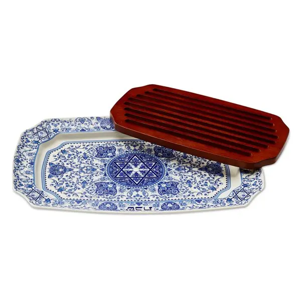 SPODE Challah Tray & Wood Insert