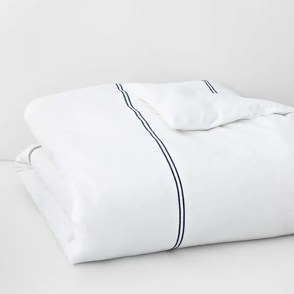SFERRA Grande Hotel Duvet Cover, King - White/navy Blue