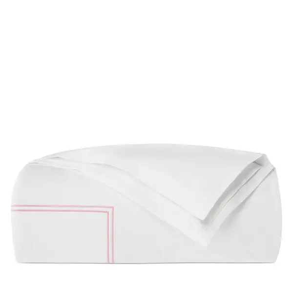 SFERRA Grande Hotel Duvet Cover, King - White/pink