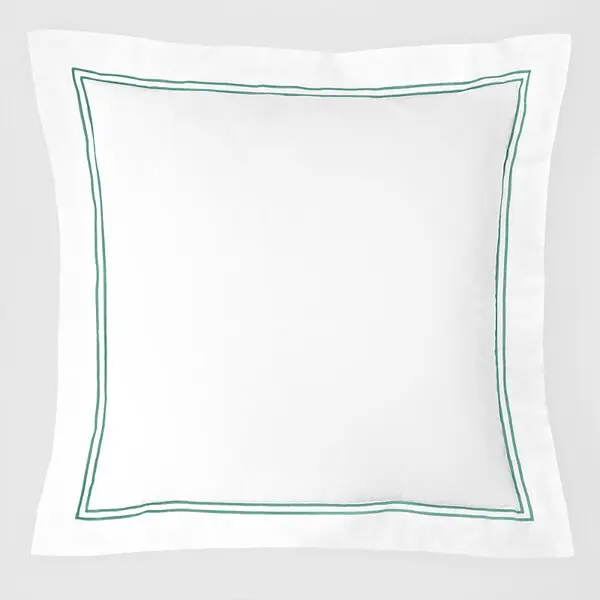 SFERRA Grande Hotel Euro Sham - White/aqua