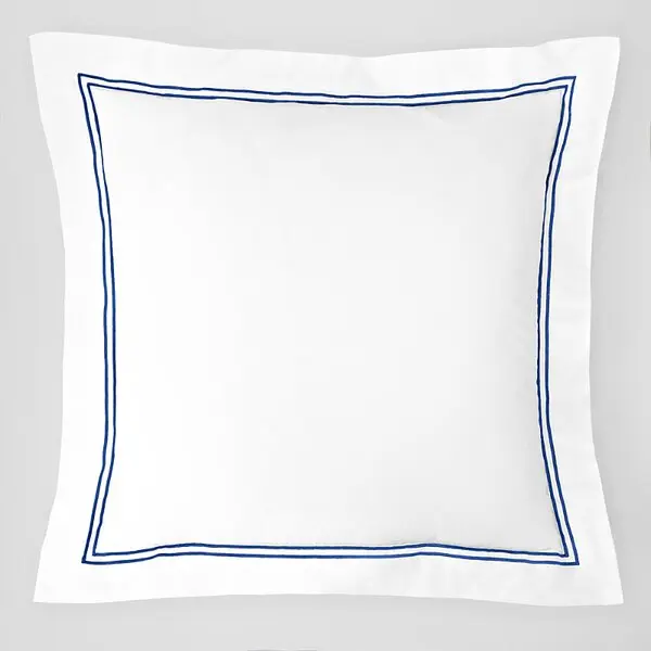 SFERRA Grande Hotel Euro Sham - White/cornflower