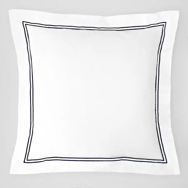 SFERRA Grande Hotel Euro Sham - White/navy Blue