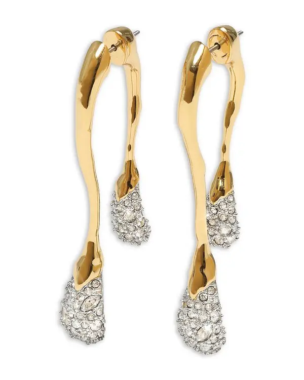 Alexis Bittar Solanales Crystal Earrings - Silver/gold