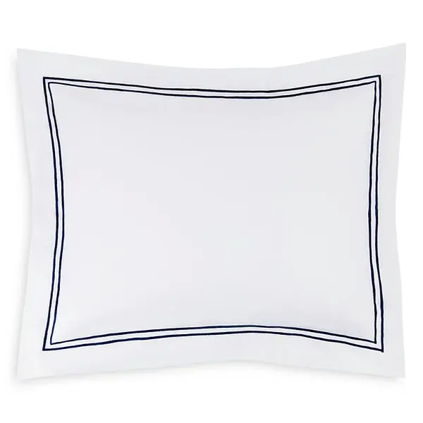 SFERRA Grande Hotel King Sham - White/navy Blue