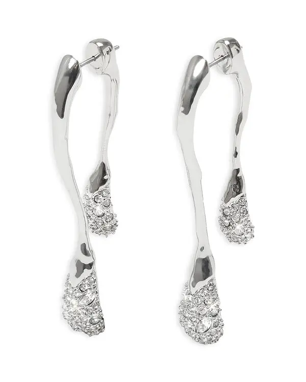 Alexis Bittar Solanales Crystal Drop Earrings - Silver