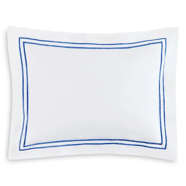 SFERRA Grande Hotel Boudoir Sham - White/cornflower