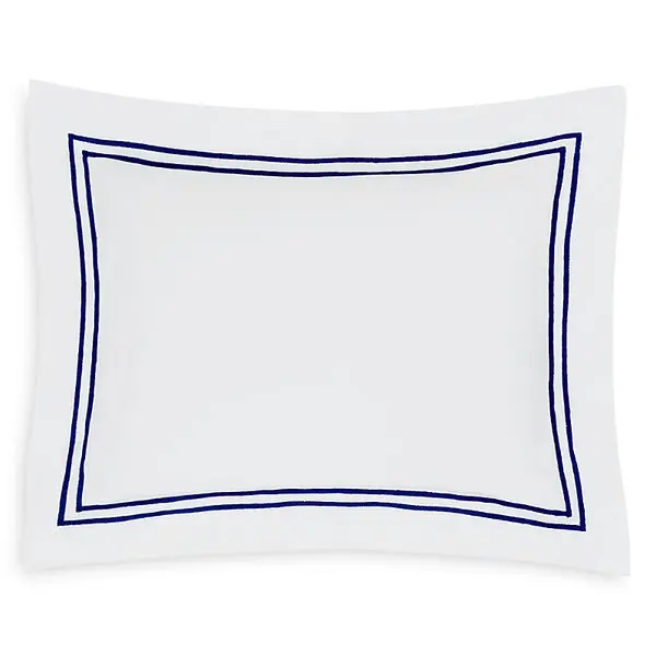 SFERRA Grande Hotel Boudoir Sham - White/navy Blue