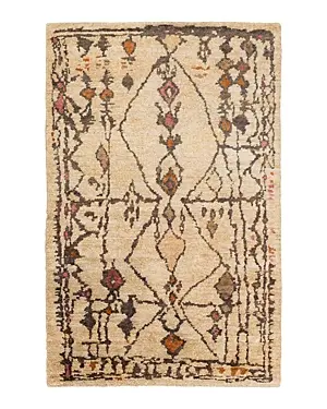 SURYA Medina Area Rug, 6' X 9 - Burnt Orange/ Hot Pink/ Taupe/ Mocha/ Beige