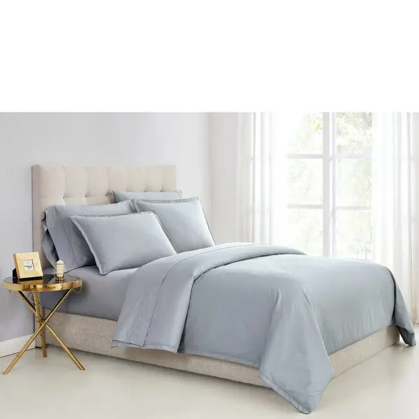 CHARISMA 400tc Percale Duvet Cover Set, King - Gray