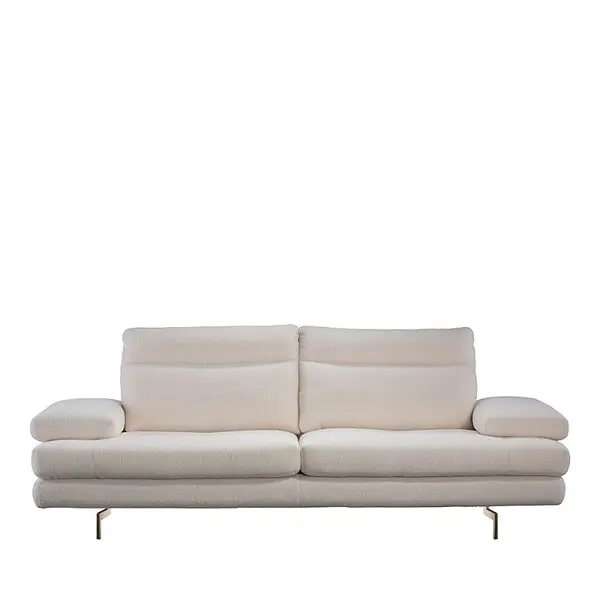 GIUSEPPE NICOLETTI Sabrina Sofa, Satin Metal Legs - Teddy White