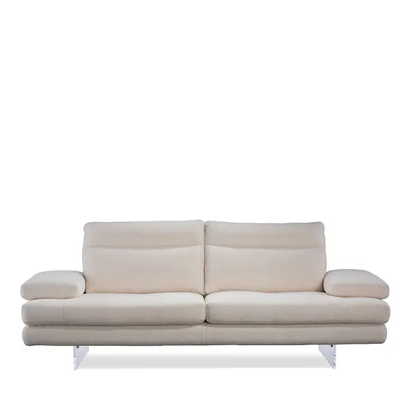 GIUSEPPE NICOLETTI Sabrina Sofa, Satin Metal Legs - Teddy White