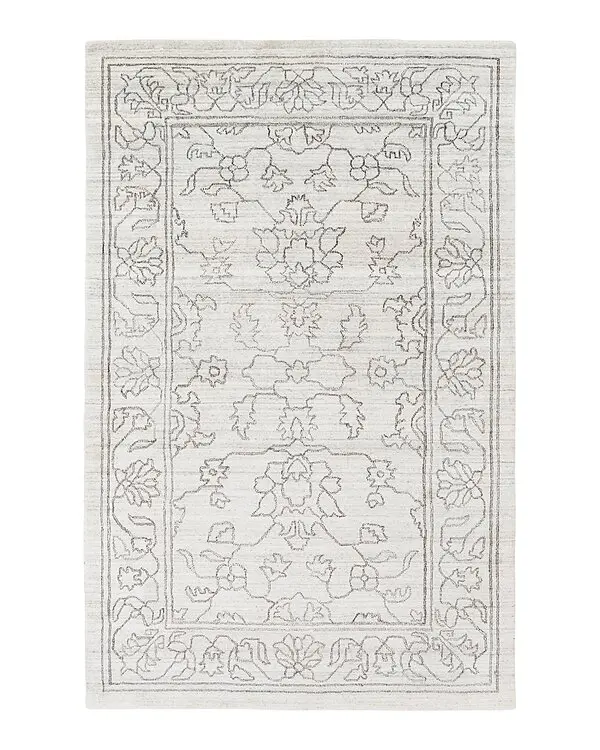 SURYA Hightower Area Rug, 4' X 6 - Ivory/gray