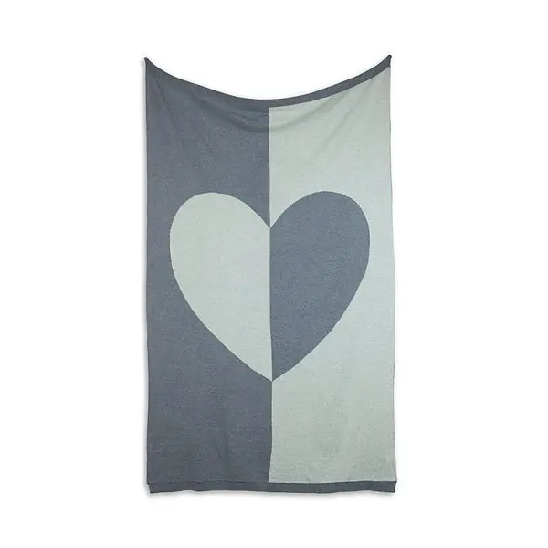 PINK LEMONADE Dual Heart Travel Throw Blanket - Grey