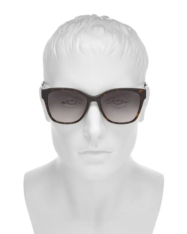 Saint Laurent Square Sunglasses, 56mm - Havana/gray Gradient
