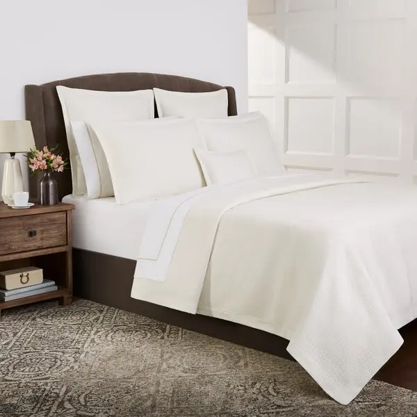 SFERRA Perrio Coverlet, King - Ivory