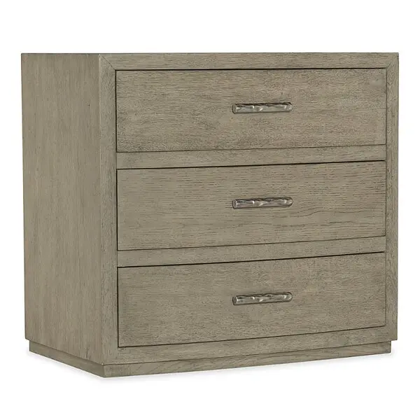 HOOKER FURNITURE Ashford Three Drawer Nightstand - Smoke Gray