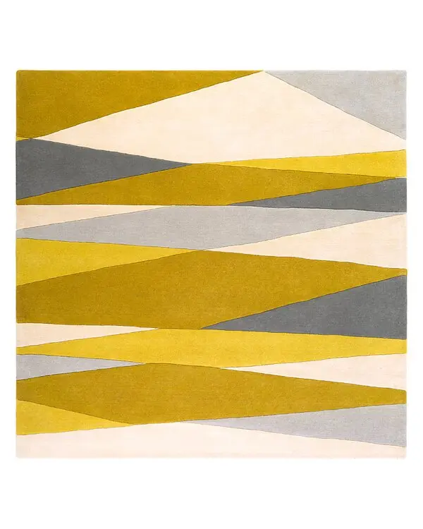 LIVABLISS Forum Fm-7203 Square Area Rug, 8' X 8 - Cream/yellow