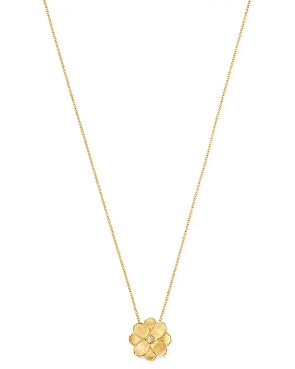 Marco Bicego 18k Yellow Gold Petali Pendant Necklace - White/gold