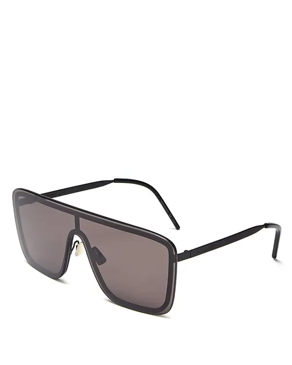 Saint Laurent Sl Mask Shield Sunglasses, 99mm - Black/black Solid