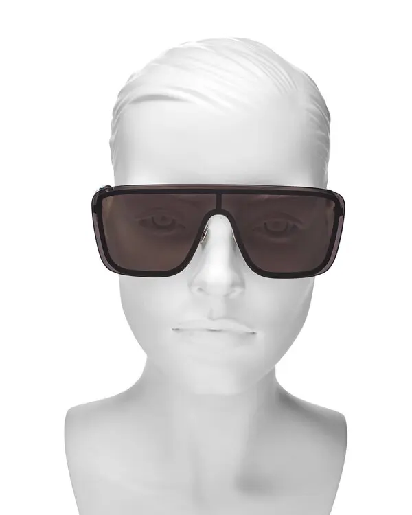 Saint Laurent Sl Mask Shield Sunglasses, 99mm - Black/black Solid