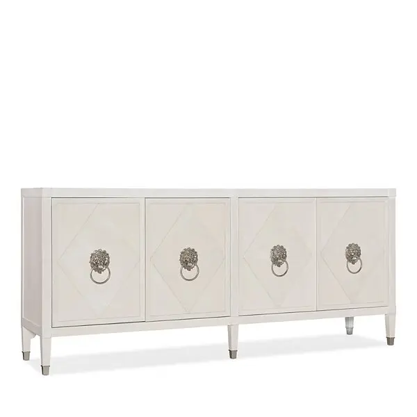 HOOKER FURNITURE Leo Four Door Credenza - Cream White