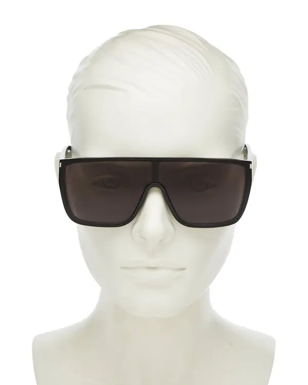 Saint Laurent Sl Mask Ace Shield Sunglasses - Shiny Black