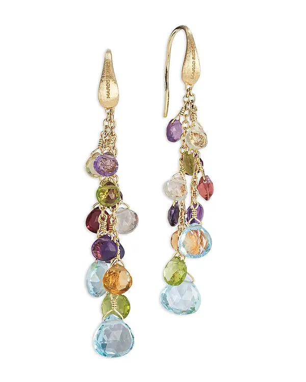 Marco Bicego 18k Yellow Gold Paradise Gemstone Drop Earrings - Multi